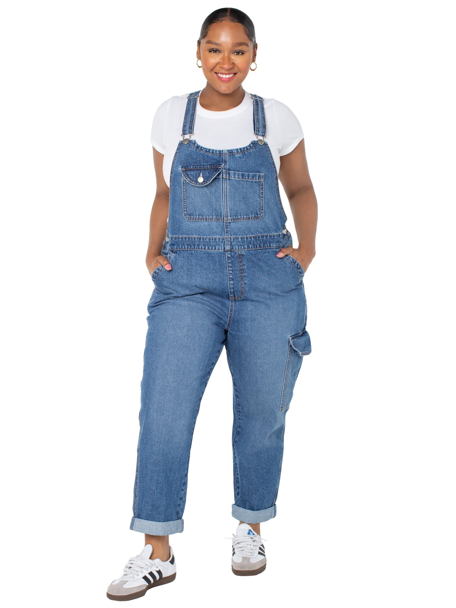Celebrity Pink Boyfriend Cargo Overalls, Women's and Women's Plus ...
