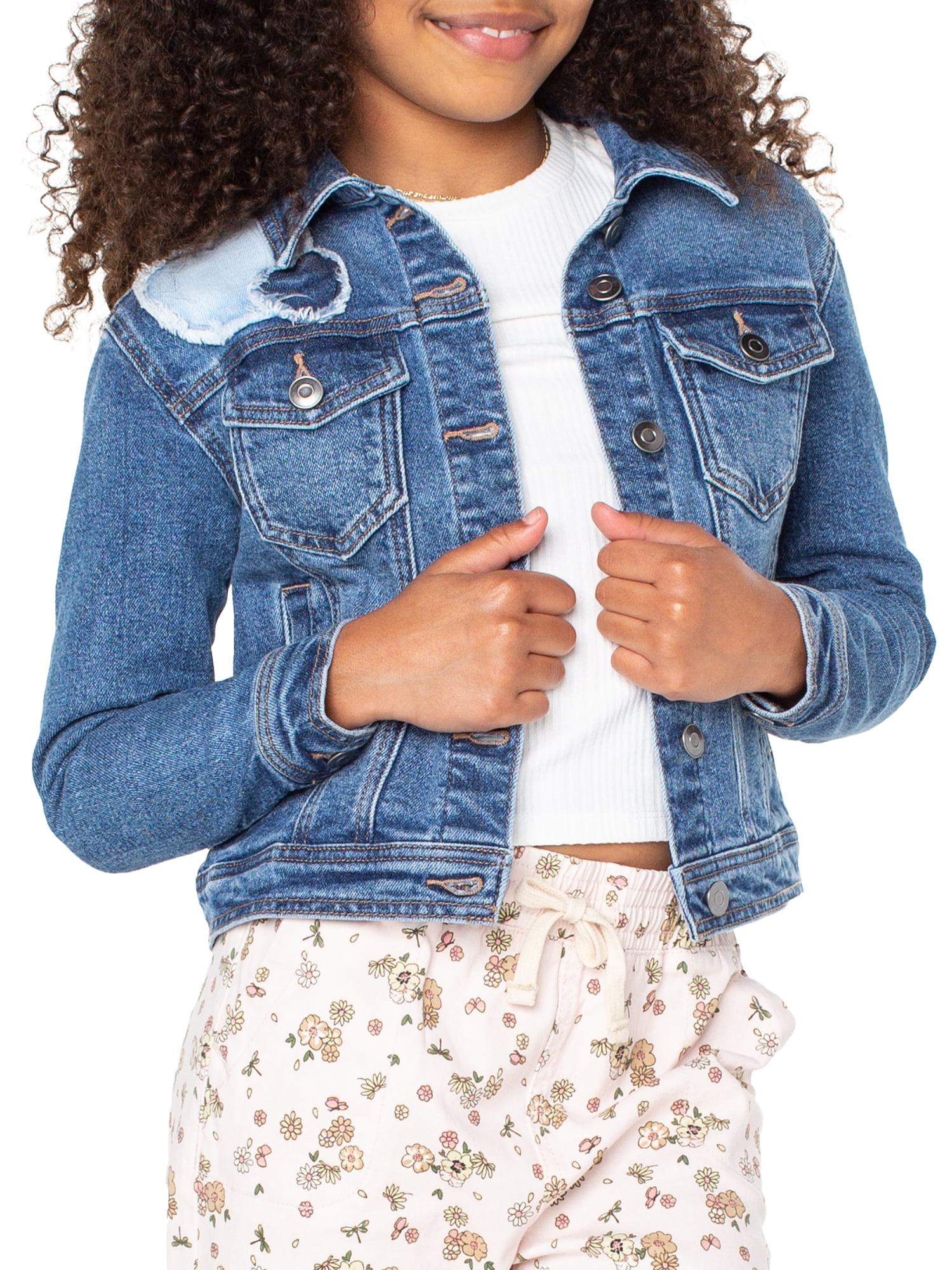 Celebrity Pink Girls' Denim Jacket, Sizes XS-XL - Walmart.com