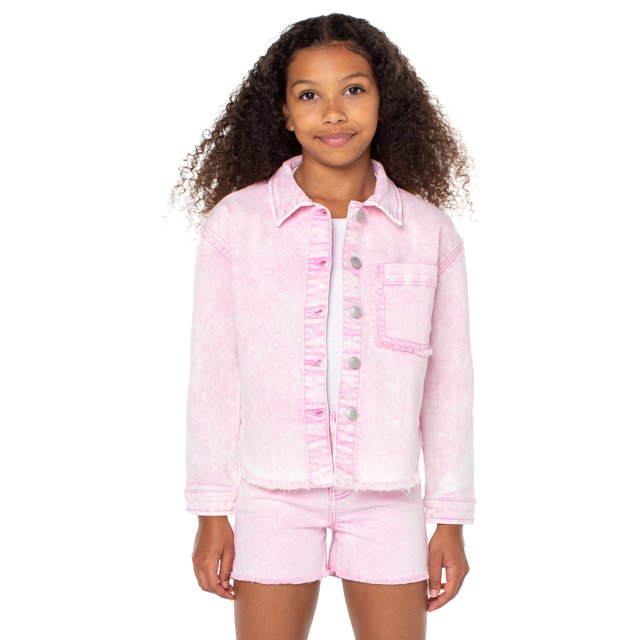 Celebrity Pink Girls Fray Hem Shacket, Sizes XXS-XXL - Walmart.com