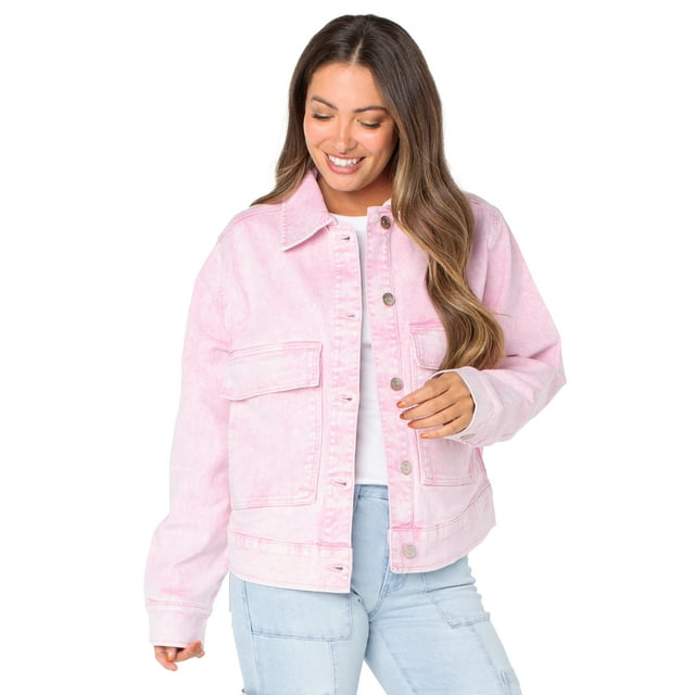 Celebrity Pink Oversize Denim Jacket - Walmart.com