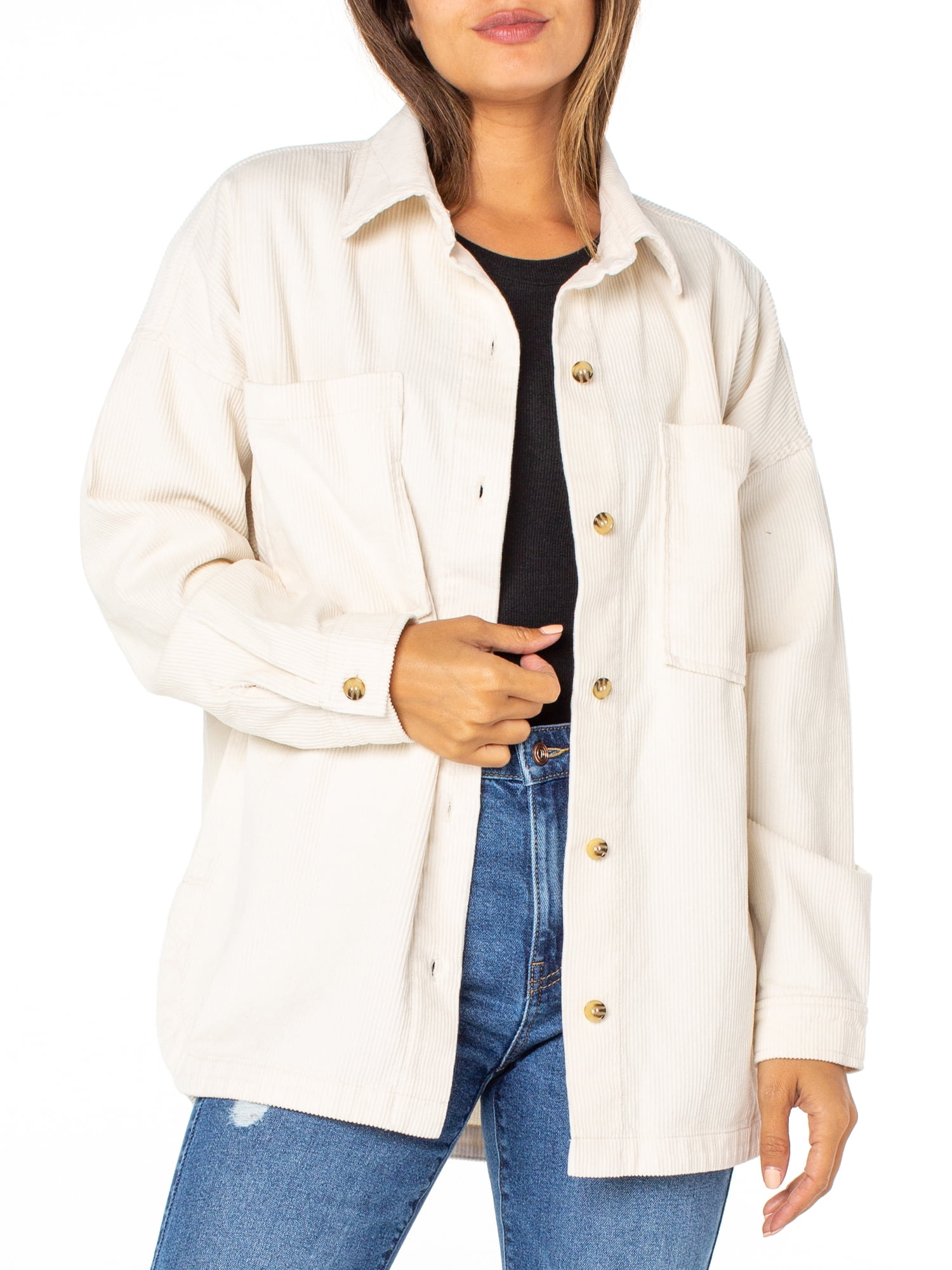 Celebrity Pink Women's Cord Shacket - Walmart.com