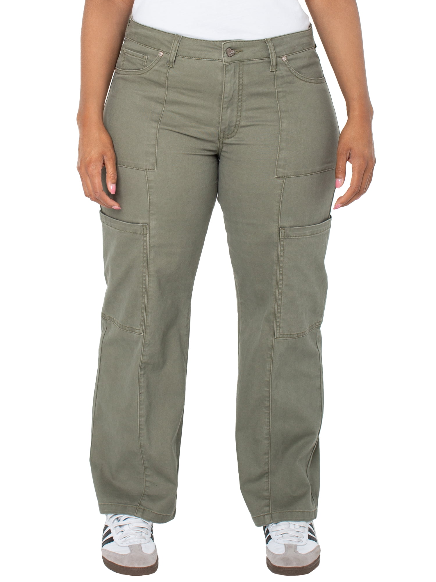 Celebrity Pink Wide Leg Cargo Pant, Women's and Women's Plus - Walmart.com