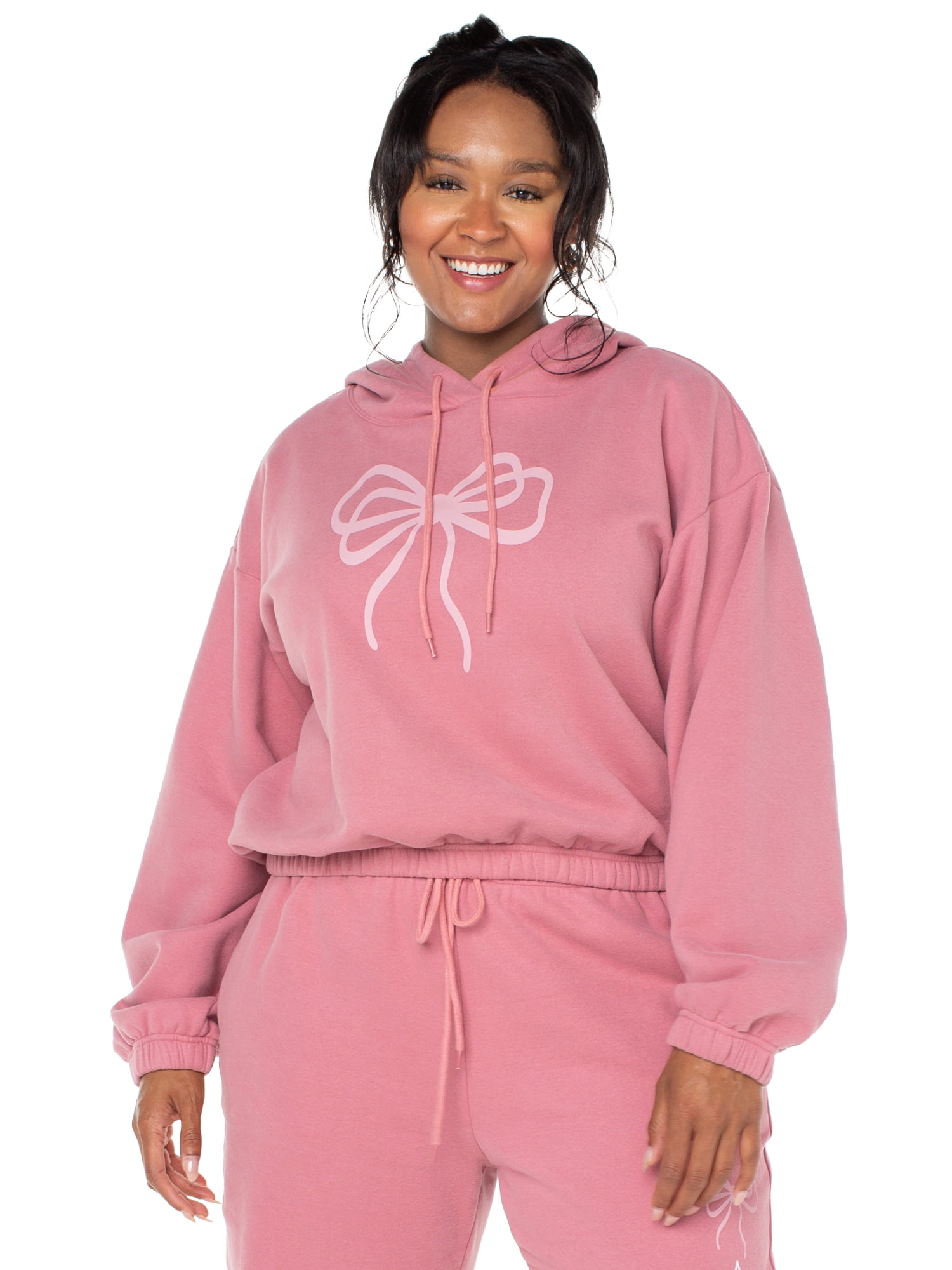 Celebrity Pink Women's and Women's Plus Fleece Pullover Sweatshirt ...