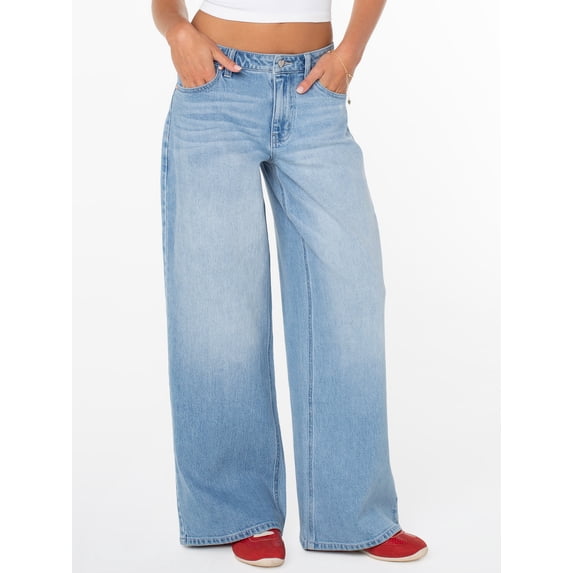 Celebrity Pink Women's and Women's Plus Slouchy Wide Leg with Back ...
