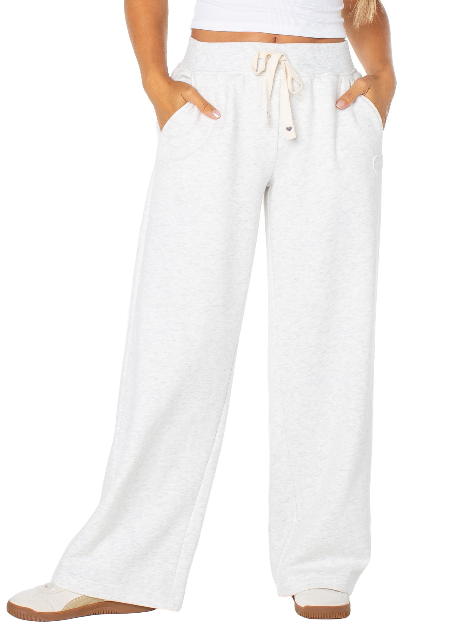 Celebrity Pink Women's and Women's Plus Wide Leg Sweatpants, Sizes XS ...
