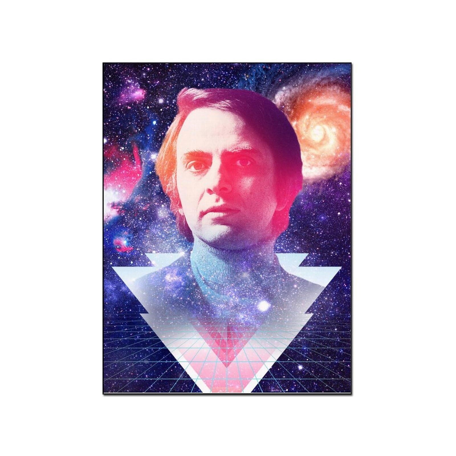 Celebrity Posters Carl Sagan Astrophysicist Portrait Modern Home ...