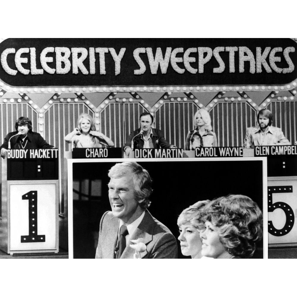 Celebrity Sweepstakes Top From Left: Buddy Hackett Charo Dick Martin ...