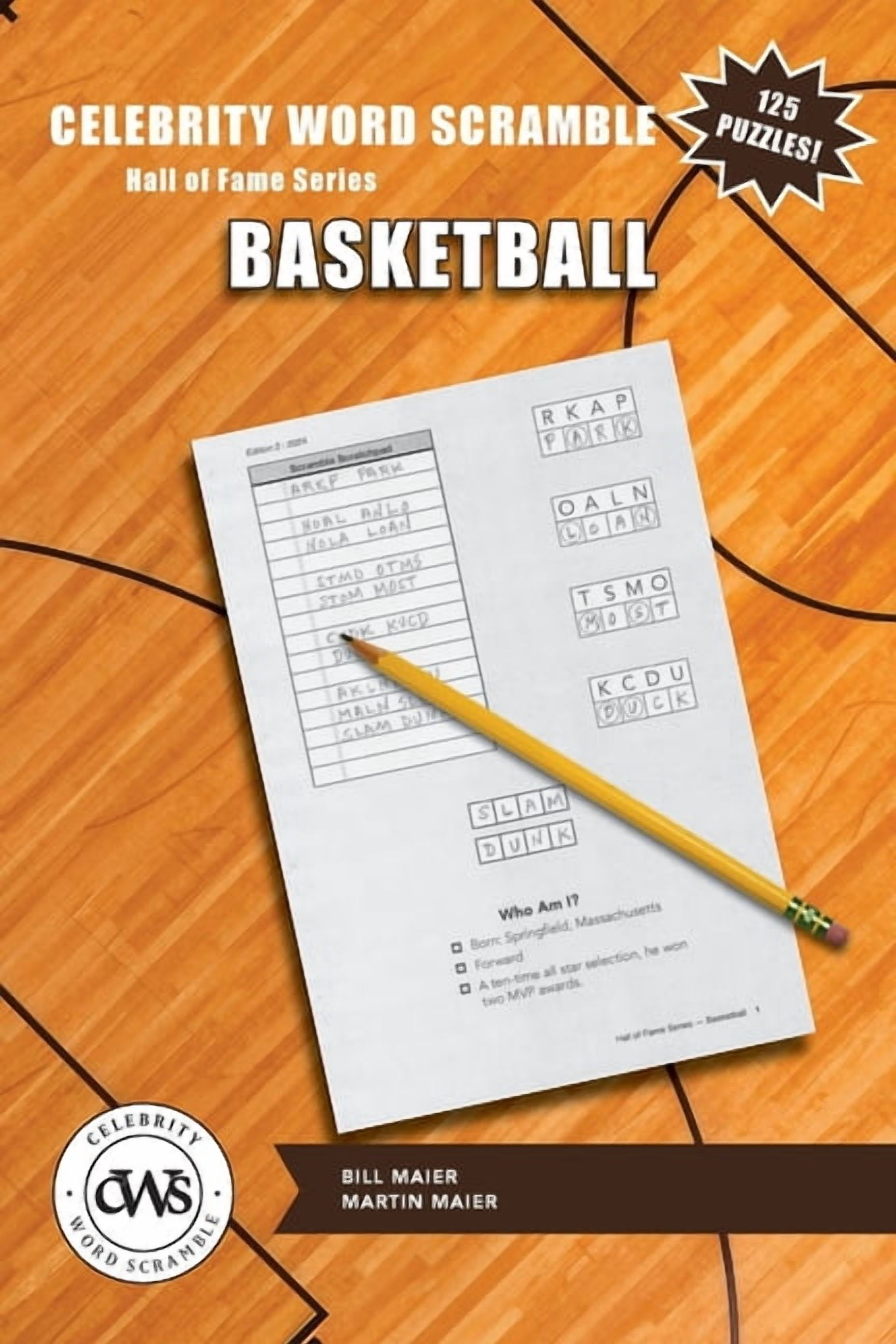 Celebrity Word Scramble Hall of Fame Series Basketball, (Paperback ...
