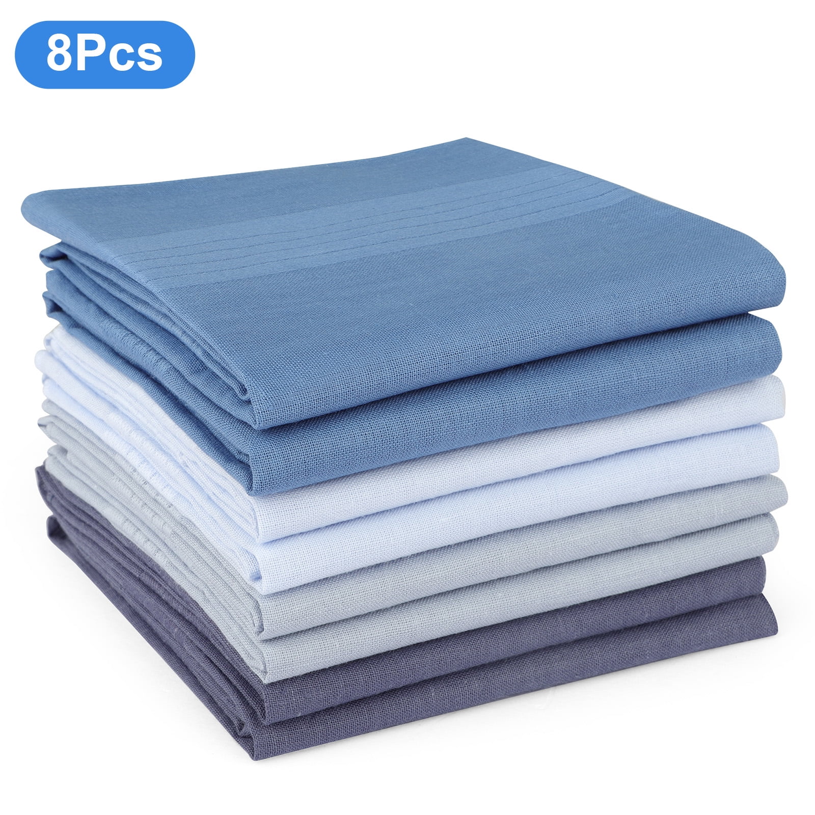 Celectigo Handkerchiefs for Men-8 pcs Multicolor Plaid Pocket Squares ...