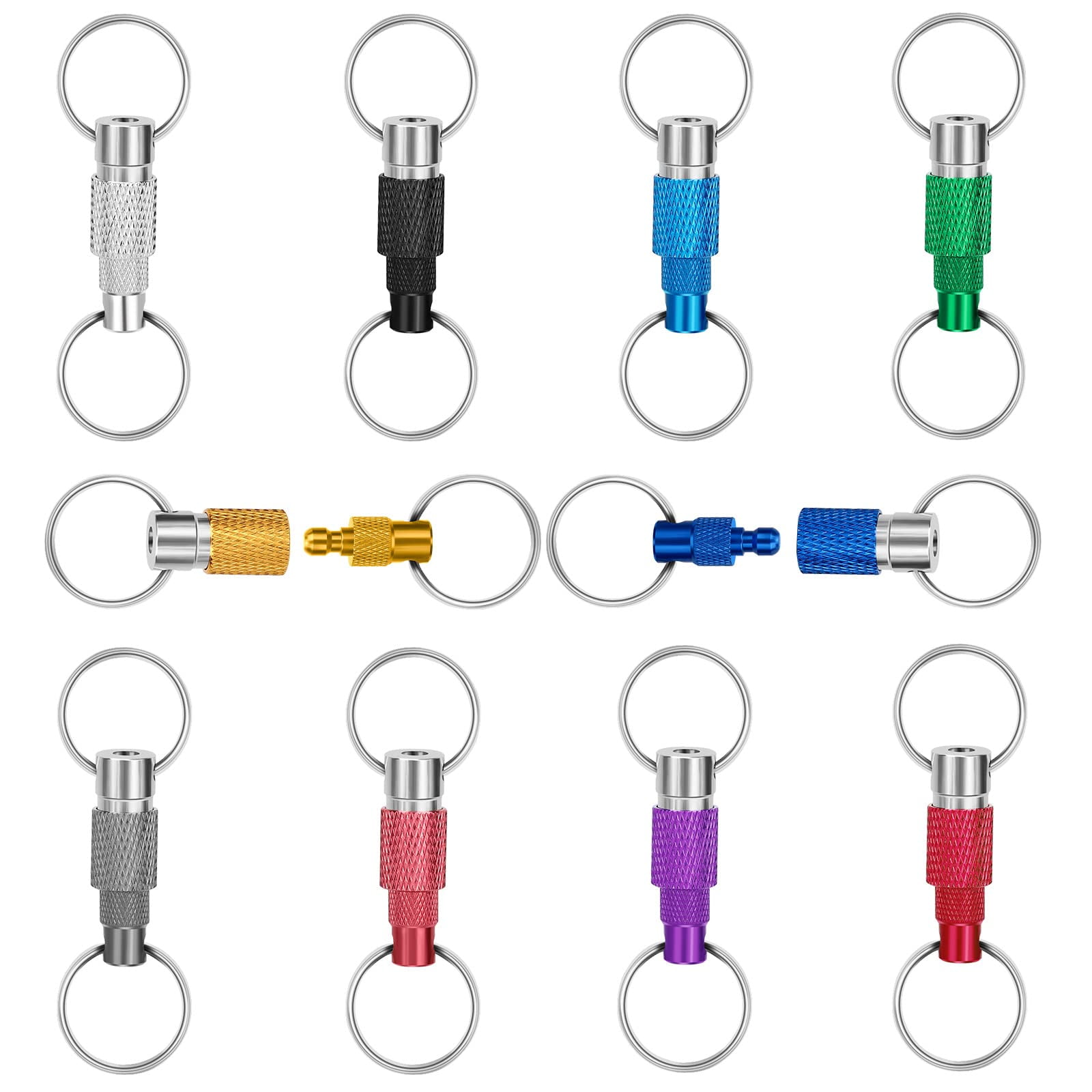 Celectigo Quick Release Keychains - 10 Pcs Detachable Pull Apart Key ...