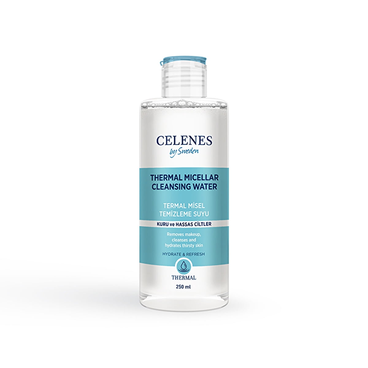 Celenes Thermal Micellar Cleansing Water 250 ml (Dry and Sensitive Skin ...