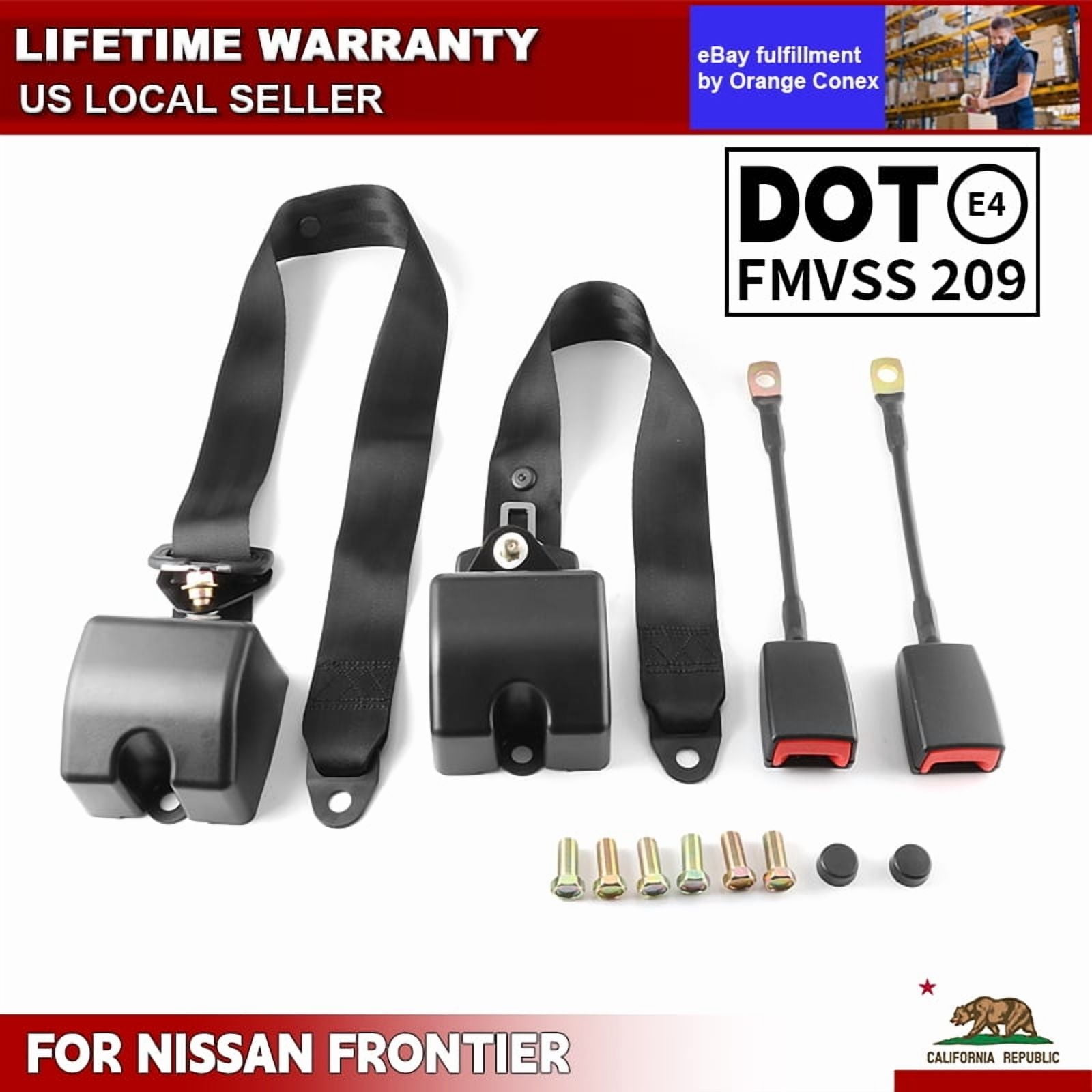 Celepoir 2 Set 3 Ponit PT Seat Belts For Nissan Frontier 2022-2024 DOT ...