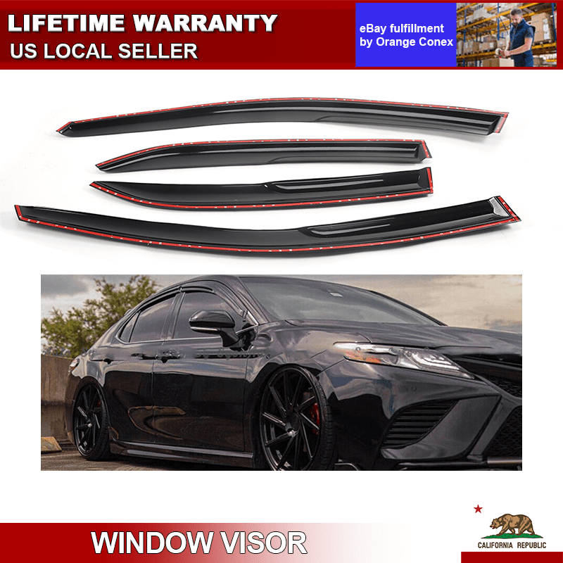 Celepoir 4Pcs For 18-24 8th Gen Toyota Camry Jdm 3D Mugen Style Window ...