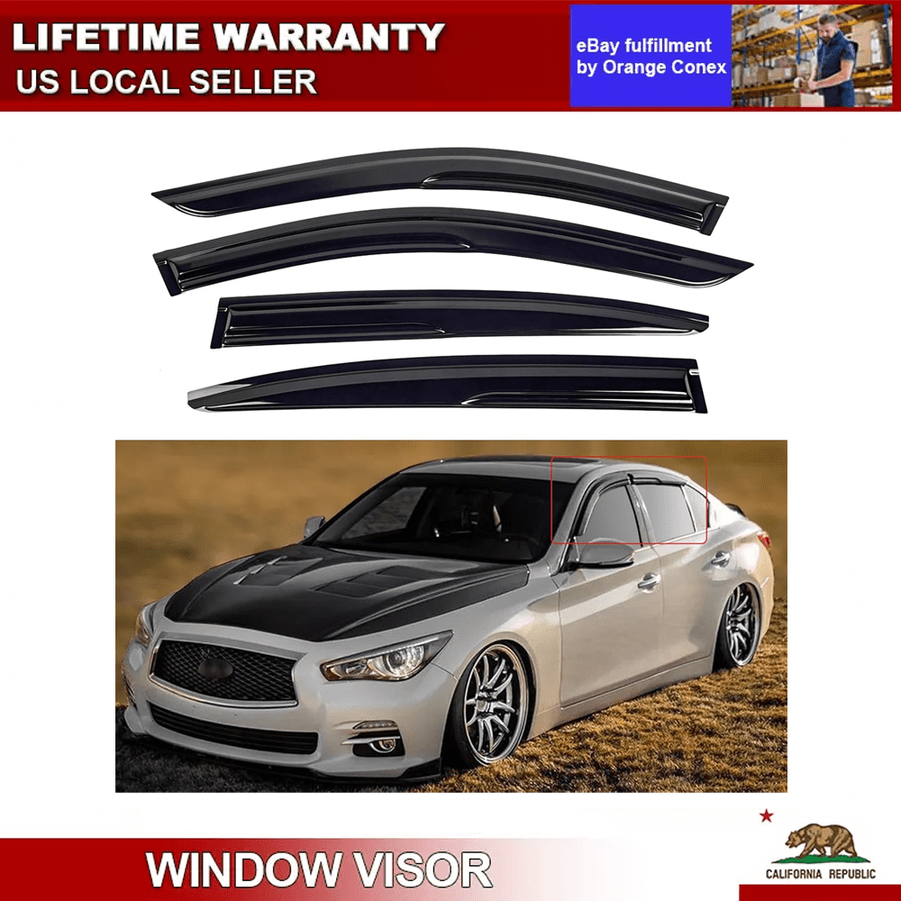 Celepoir For 2014-2019 Infiniti Q50 JDM Window Visor Vent Sun Shade ...