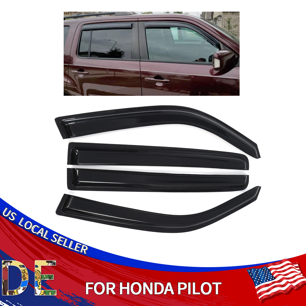 Celepoir For Honda Pilot 2009-15 JDM Window Visor Vent Sun Shade Rain ...