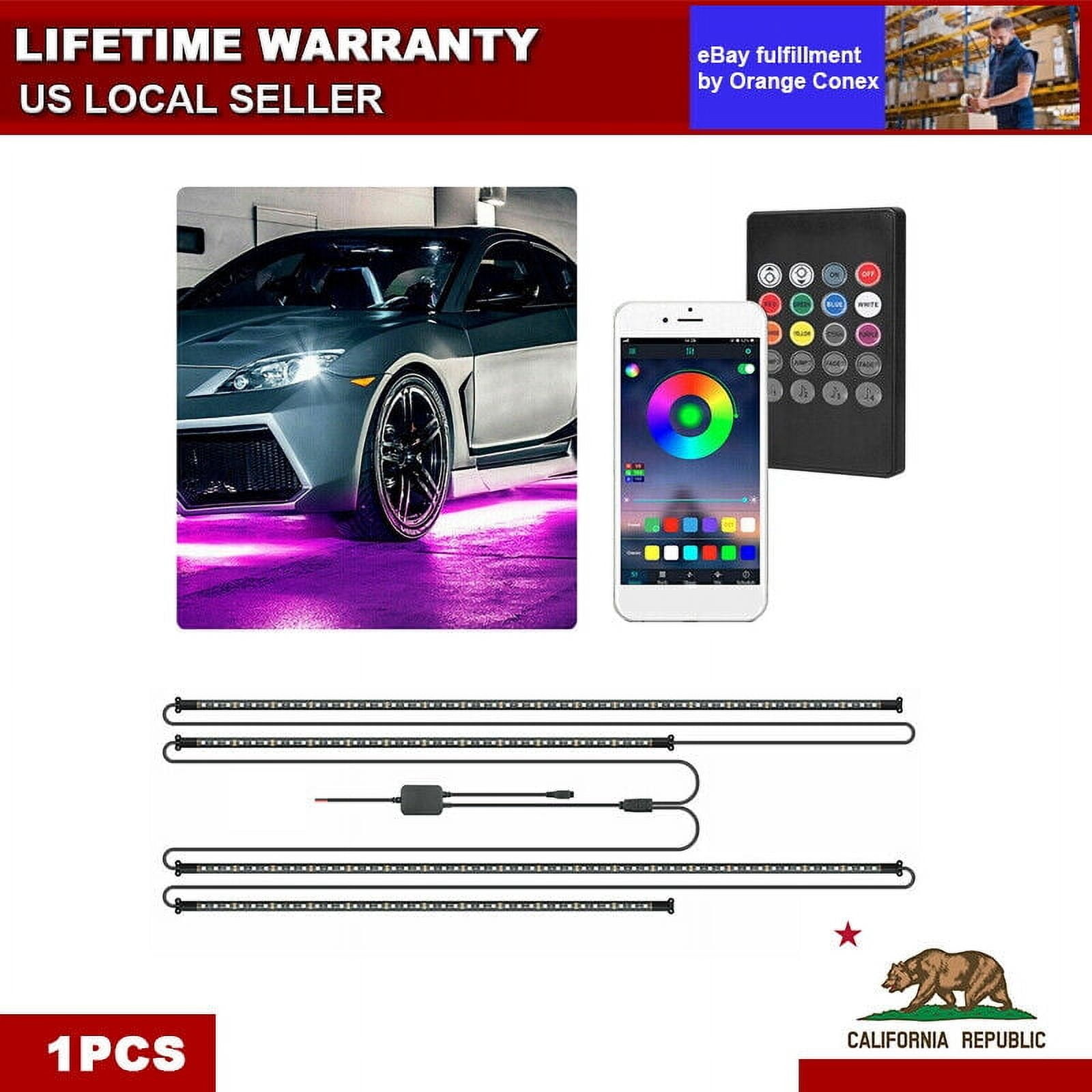 Celepoir RGB LED Strip Under Car Tube Underglow Underbody System Neon ...