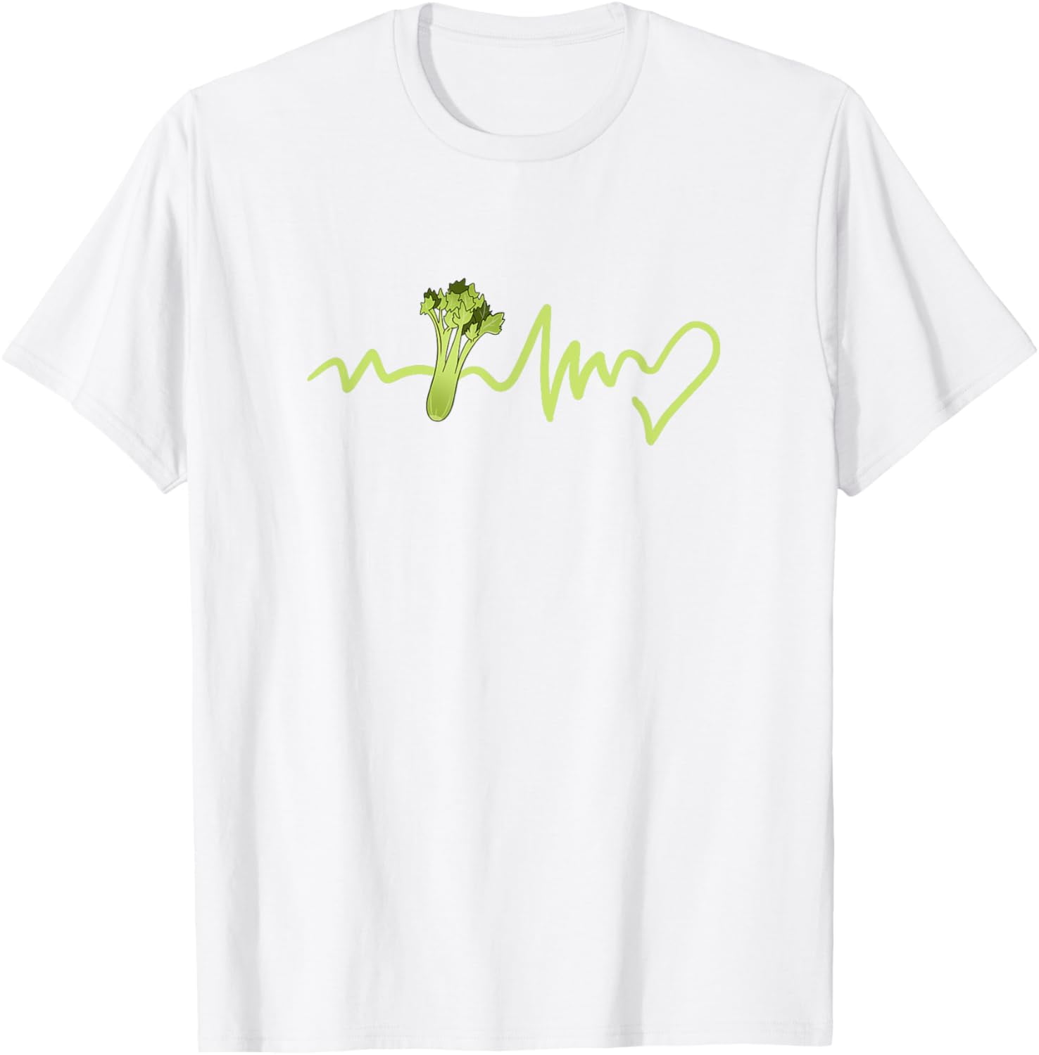 Celery Heartbeat Celery Lover T-Shirt men and women can wear, black ...