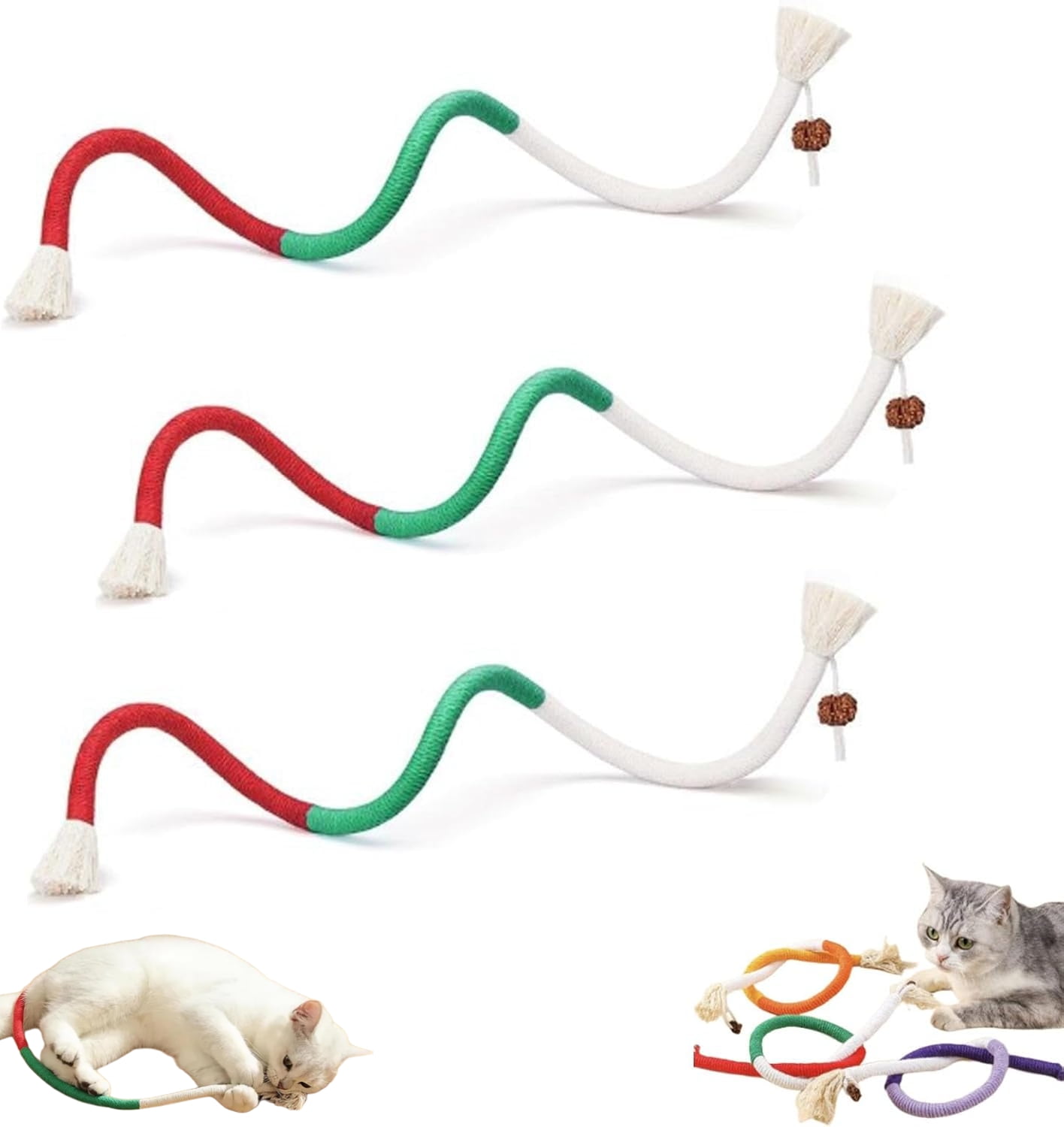Celery Pets Cat Chew Rope, Catnip-Infused Organic Cotton Chew Rope Toys ...