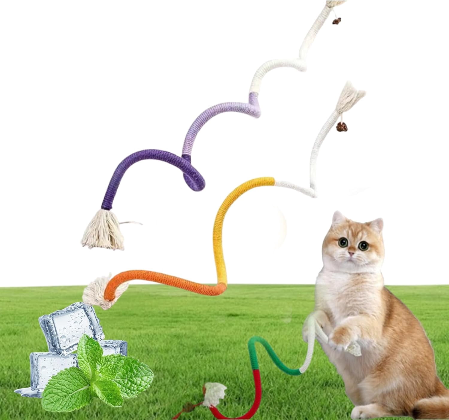 Celery Pets Cat Chew Rope,Cmeowvo Catnip-Infused Organic Cotton Chew ...