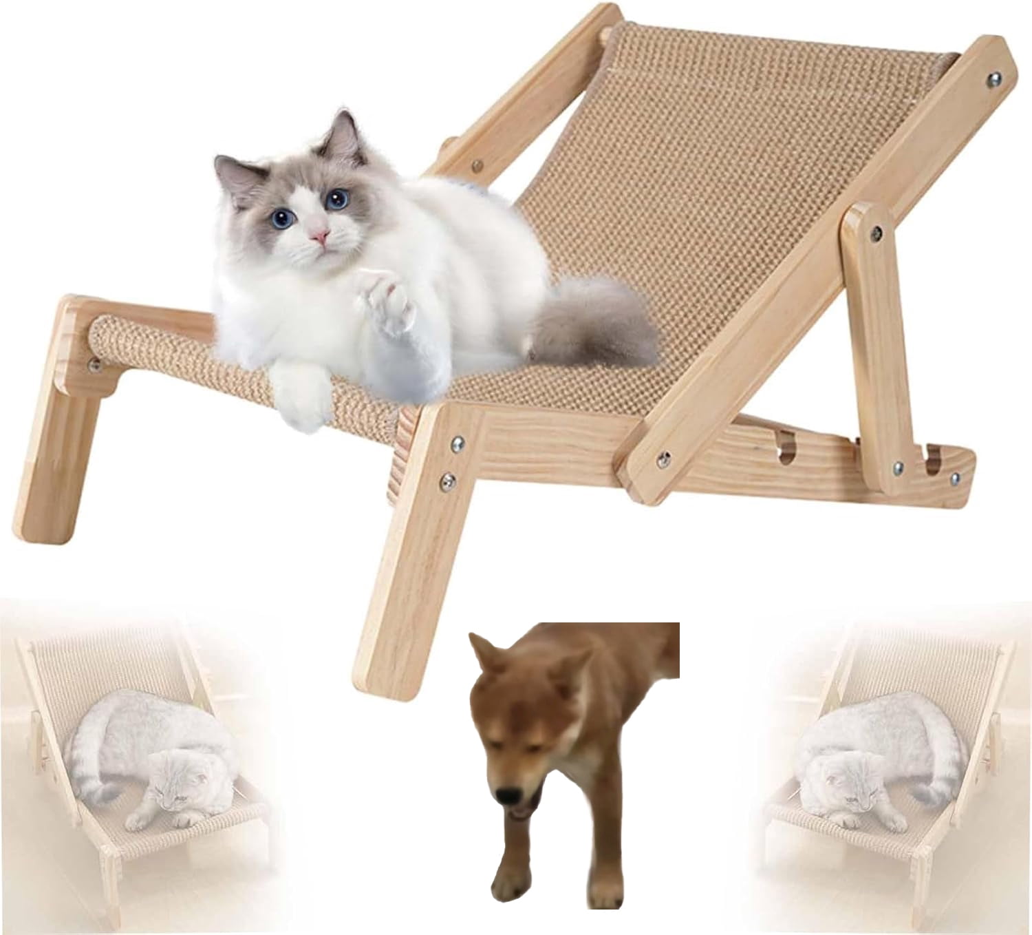 Celery Pets Cat Lounger Chair, Cats Lounger with Sisal Mat, 2 in 1 ...
