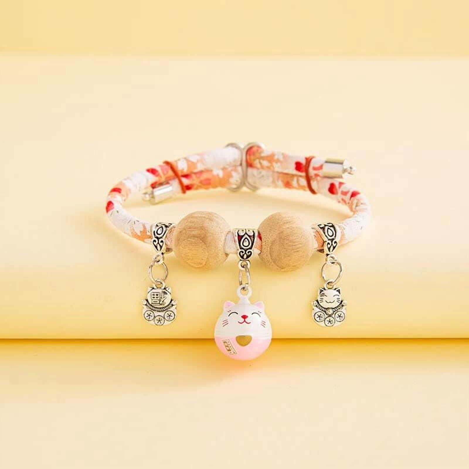 Celery Pets Cedar-Bead Pet Collar, Dog Cat Suit Collar with Fortune ...