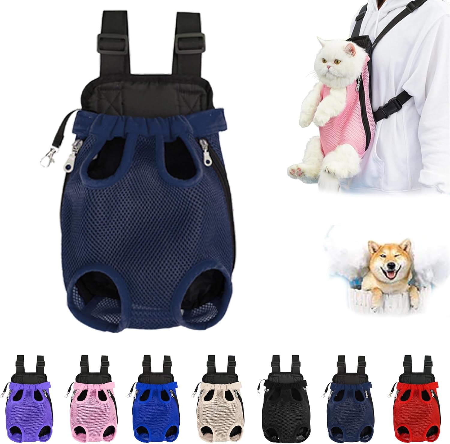Celery Pets Pet Travel Leg-Out Backpack, Adjustable Front Cat Dog ...