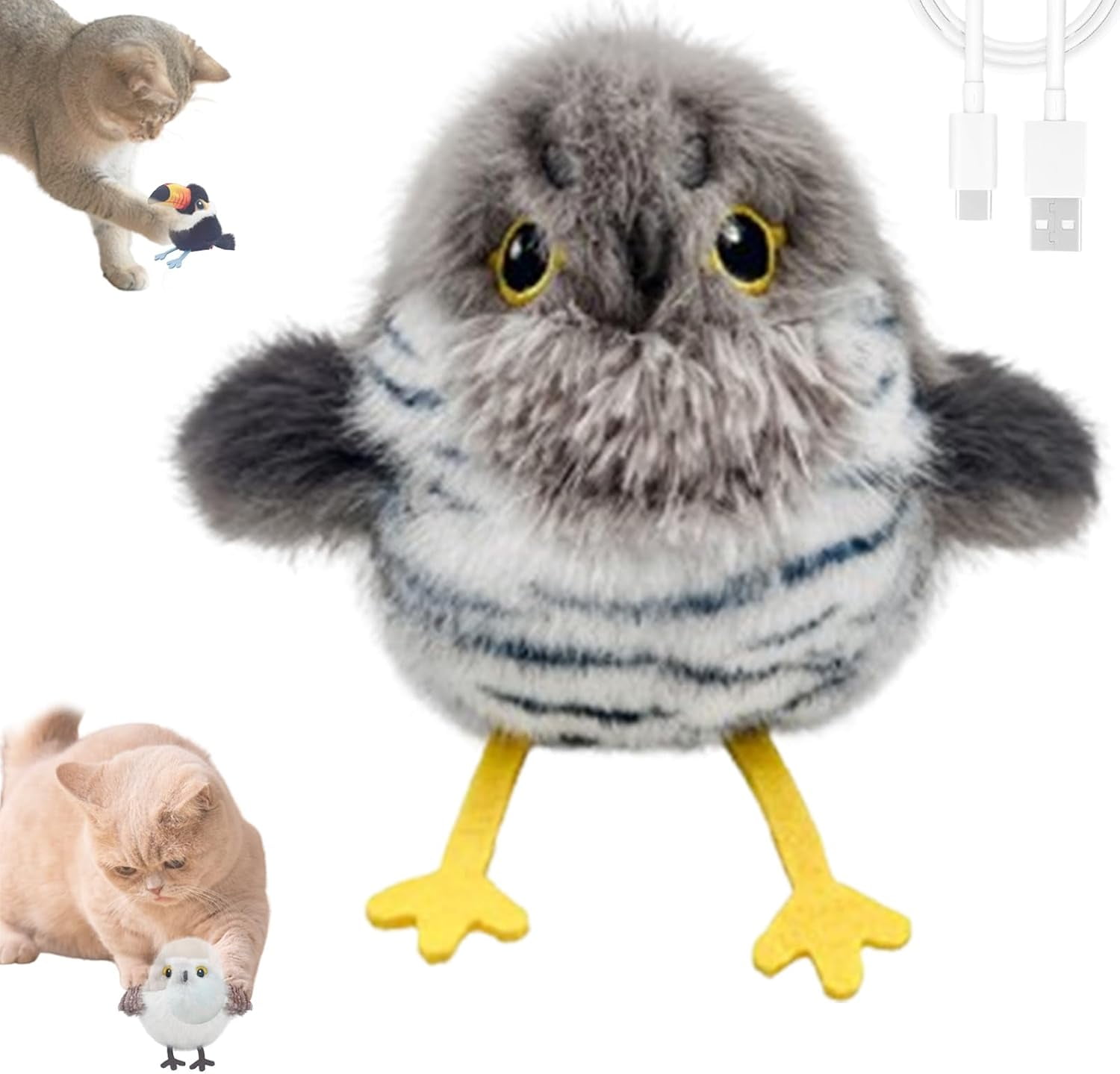 Celery Pets Rechargeable Flapping Bird Cat Toy,Bird Cat Toy Flapping ...
