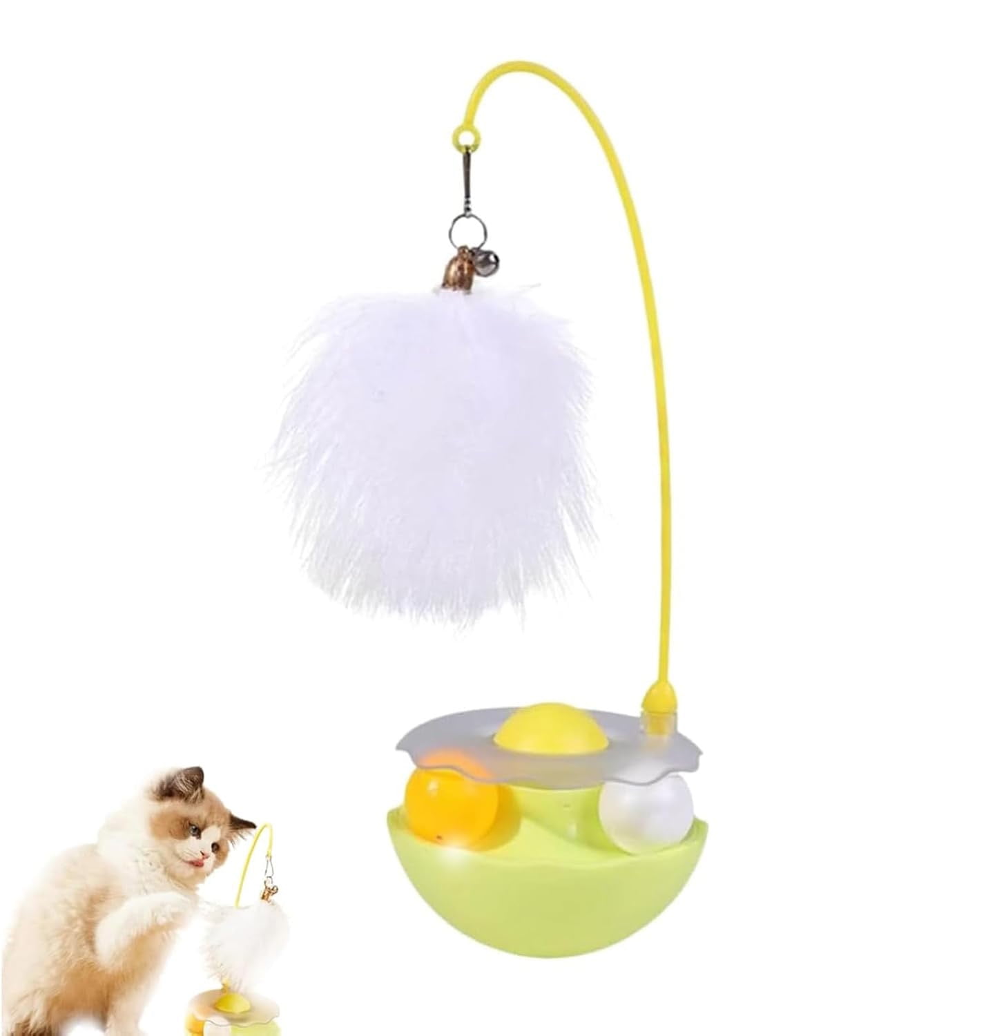Celery Pets Swinging Pet Toy, an automatic interactive cat teaser with catnip, features dual ...