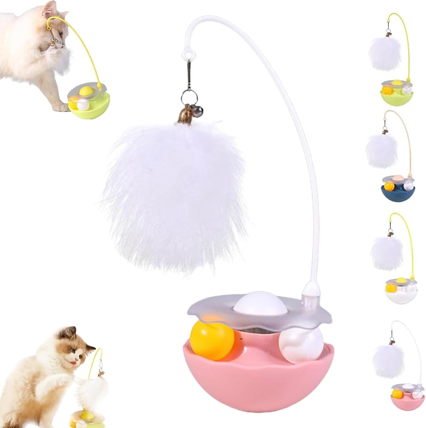 Celery Pets Wobble Pet Toy with Feather & Catnip, Interactive Cat Toy ...