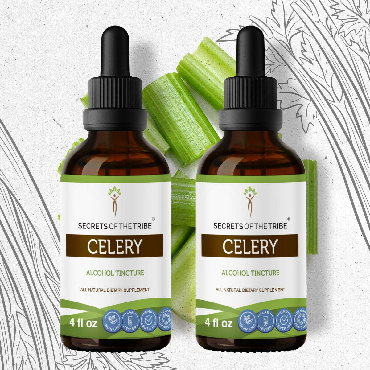 Celery Tincture Alcohol Extract, Organic Celery Apium graveolens Help ...