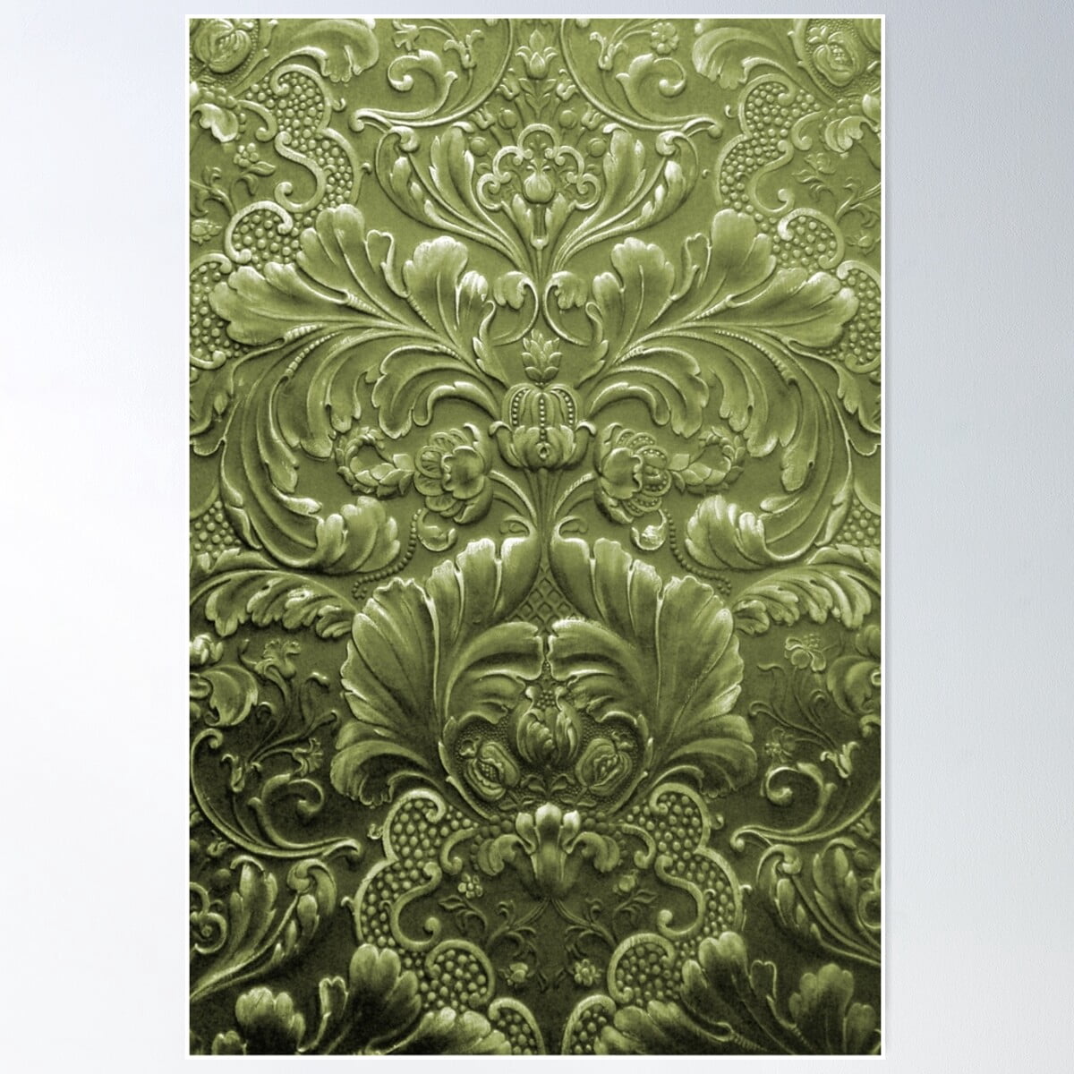 Celery Tooled Leather Pattern Poster Wall Art, Modern Wall Decor For ...