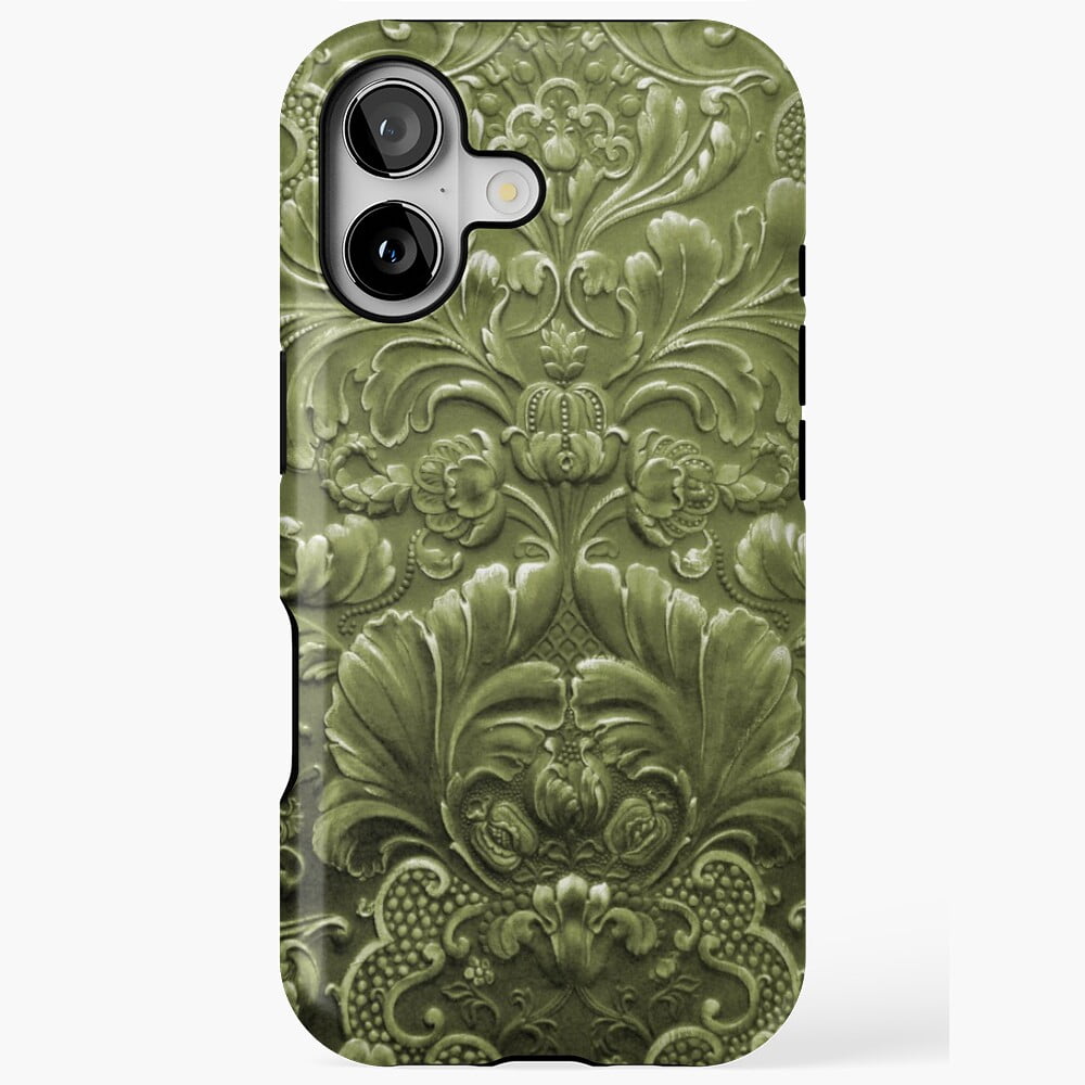 Celery Tooled Leather Pattern Retro Western Design with iPhone 11 to 17 ...