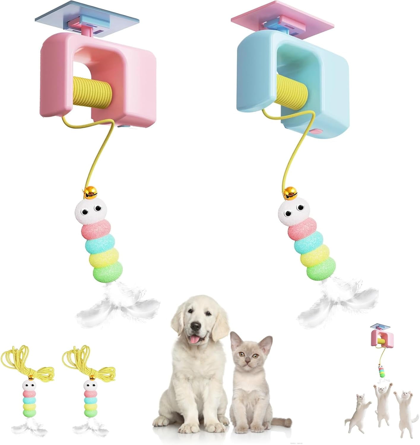 CeleryPets AutoBounce USB-C Ceiling Cat Teaser, Meowvo Ceiling Cat ...