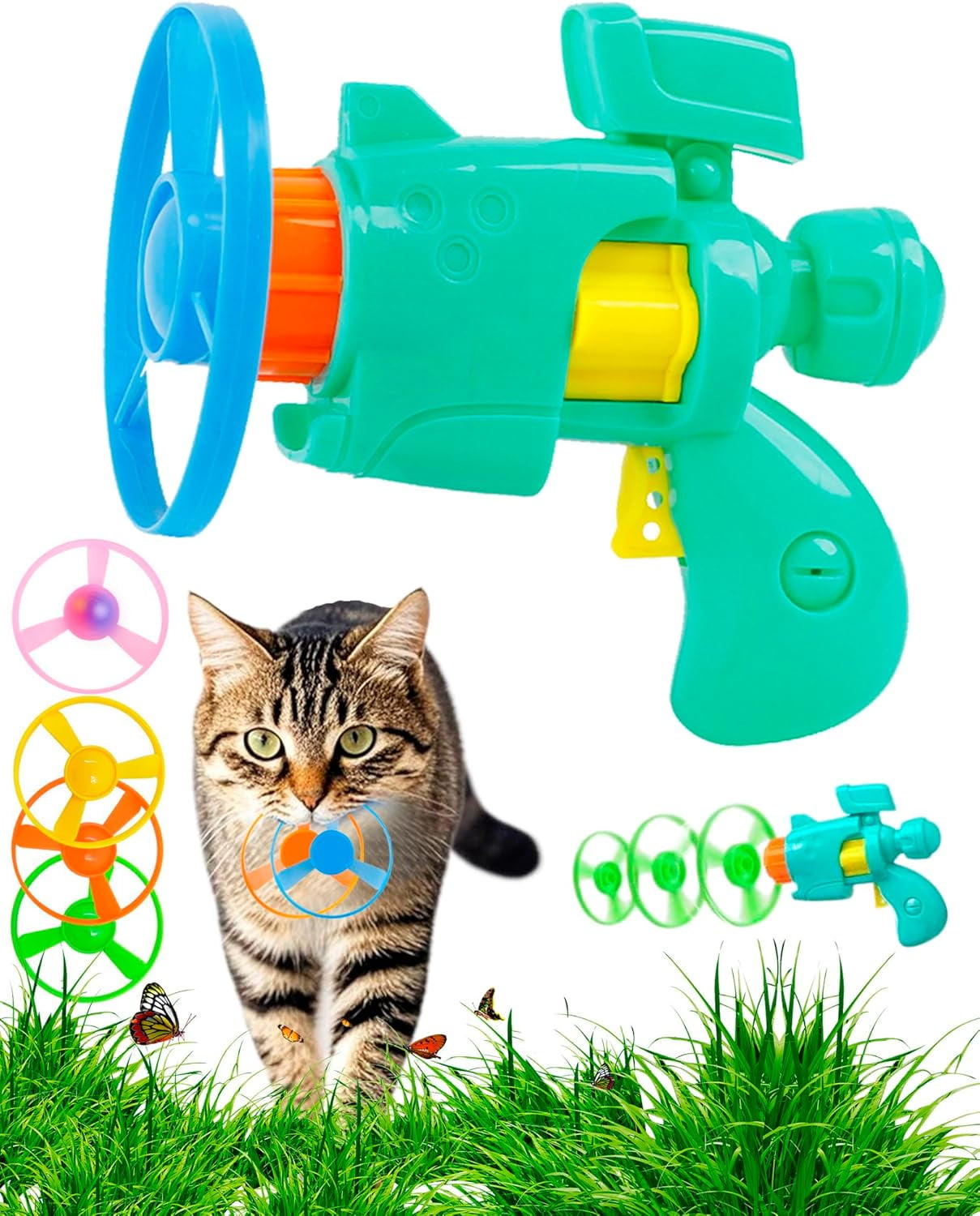 Celerypet Light- Flying Disc Cat Launcher Set, Celery Pet Sky-Chase ...