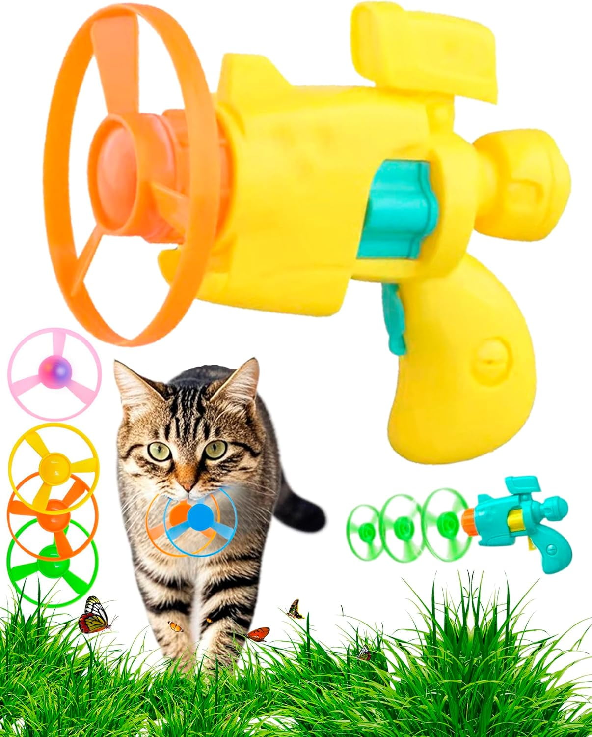 Celerypet Light- Flying Disc Cat Launcher Set, Celery Pet Sky-Chase ...