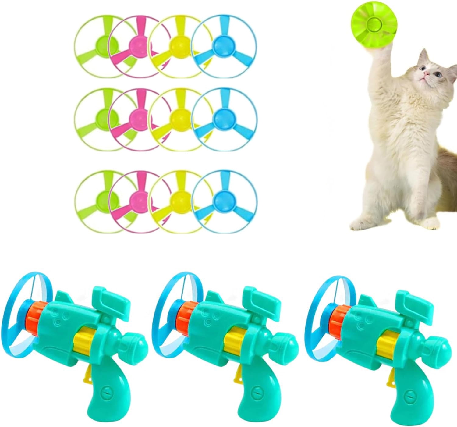 Celerypet Light- Flying Disc Cat Launcher Set, Celypets Illuminates The ...
