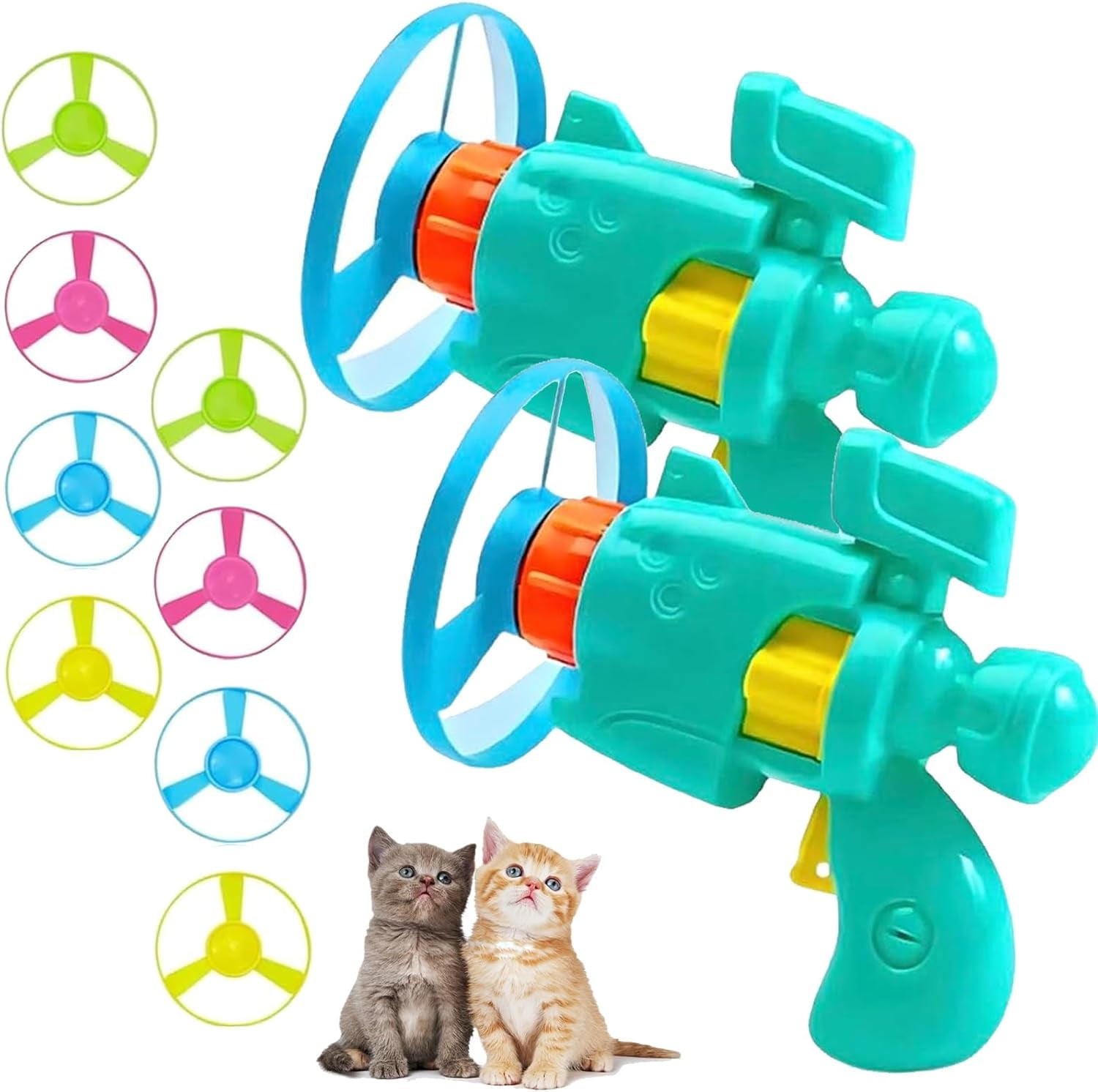 Celerypet Light-Up Flying Disc Cat Launcher Set, Celery Pets Cat Fetch ...