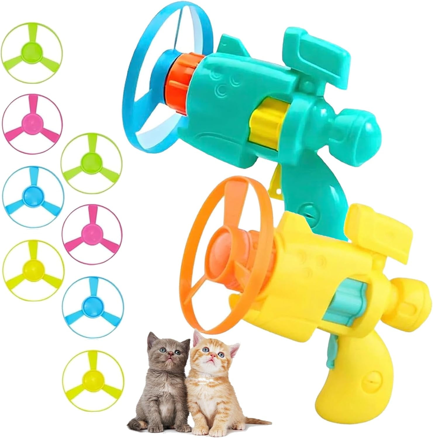 Celerypet Light-Up Flying Disc Cat Launcher Set, Celery Pets Cat Fetch ...