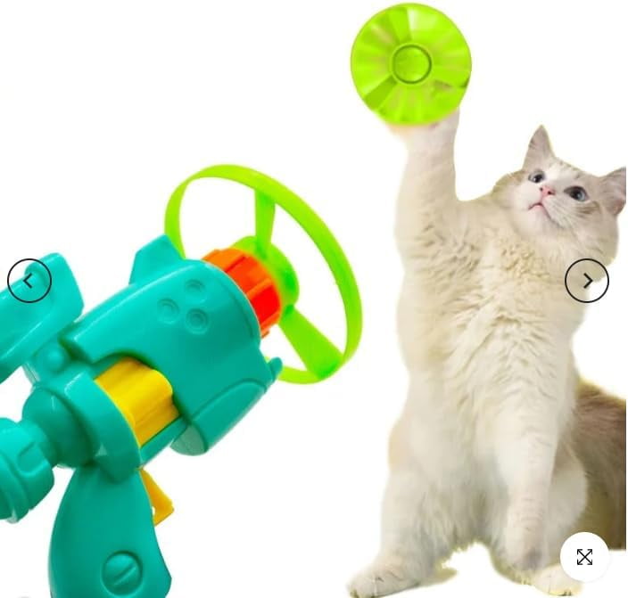 Celerypet Light-Up Flying Disc Cat Launcher Set, Celery Pets Cat Toy ...