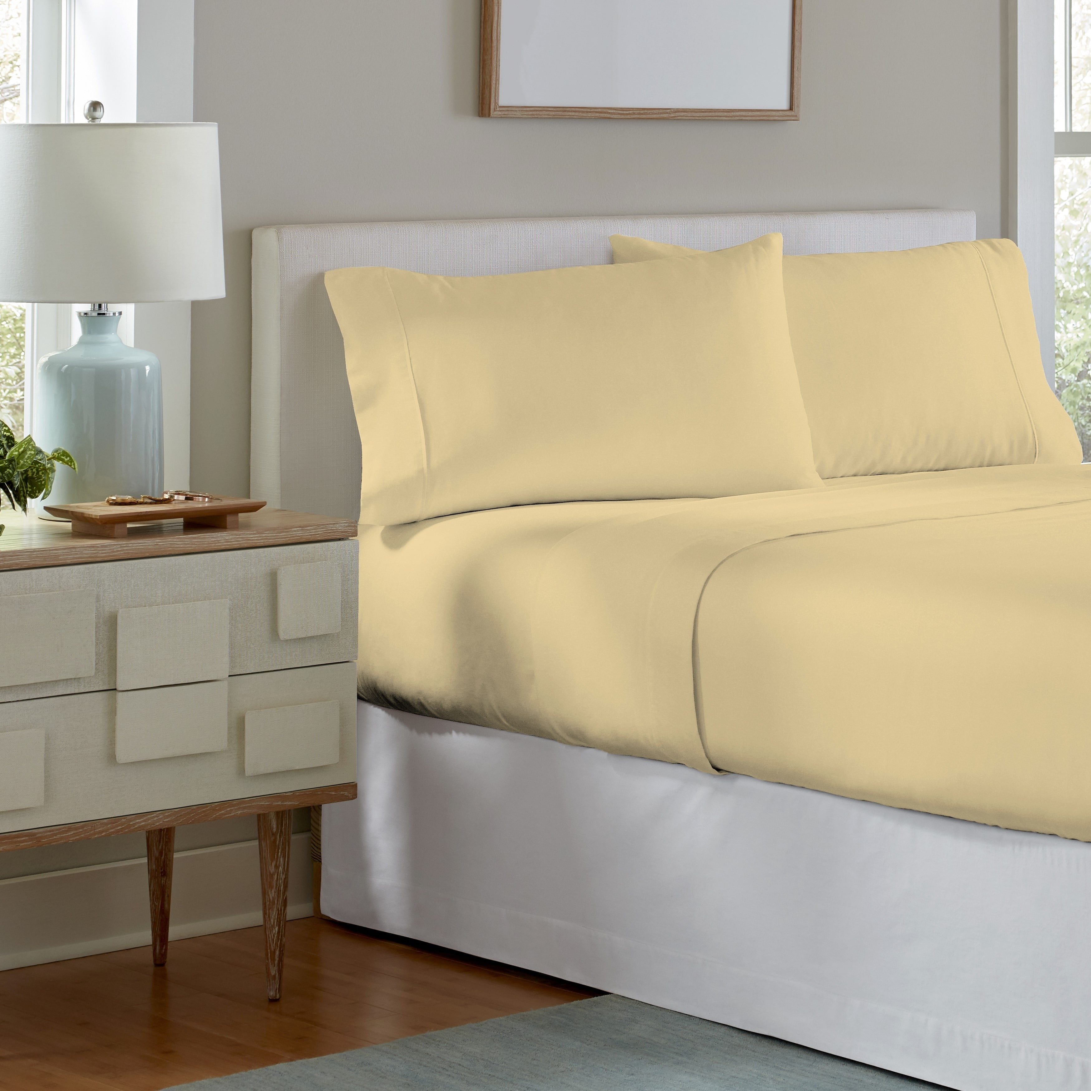 Celeste Home 190 GSM Cotton Flannel Velvet Feel Bed Sheet Set Butter ...