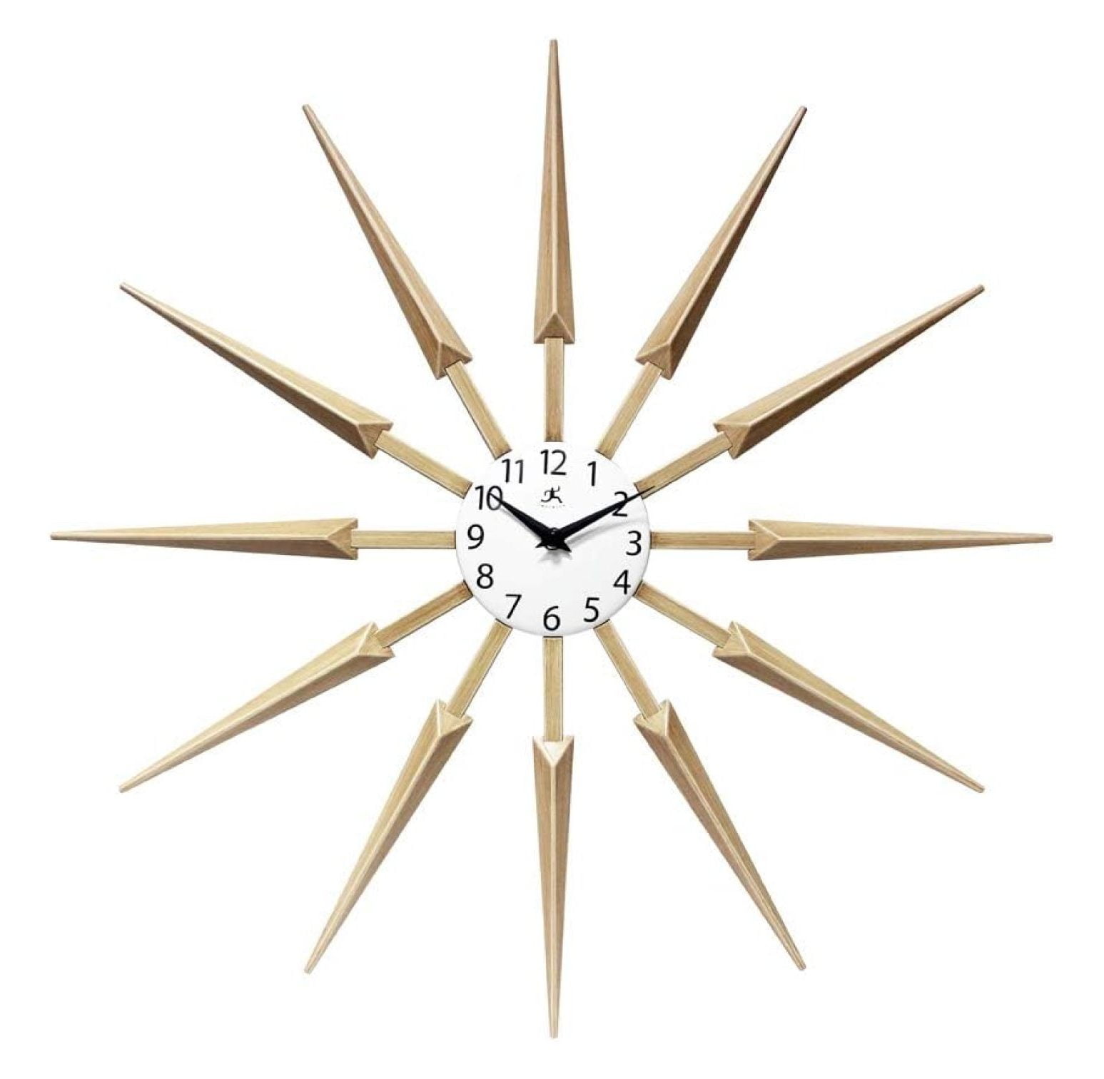 Celeste Starburst Wall Clock, Midcentury Spoke Design, Easy to Hang ...