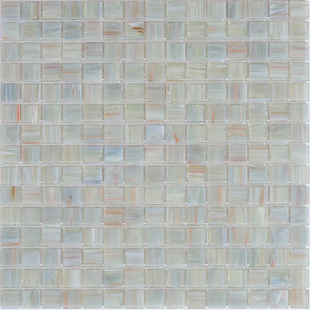 Celestial 12 in. x 12 in. Glossy Light Gray Glass Mosaic Wall and Floor ...