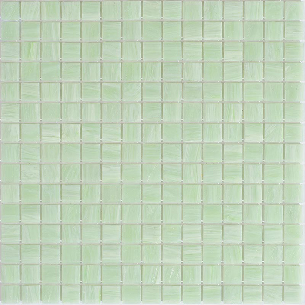 Celestial 12 in. x 12 in. Glossy Tea Green Glass Mosaic Wall and Floor ...