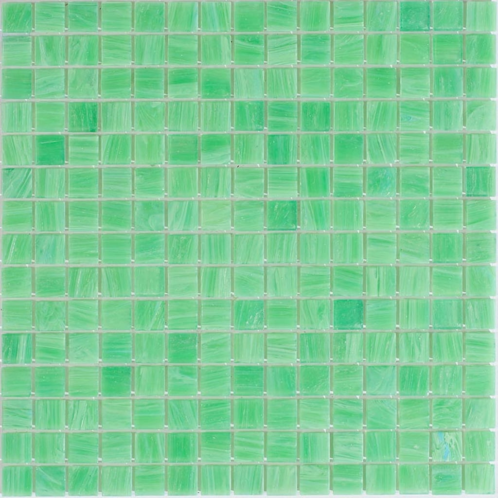 Celestial 12 in. x 12 in. Glossy UFO Green Glass Mosaic Wall and Floor ...