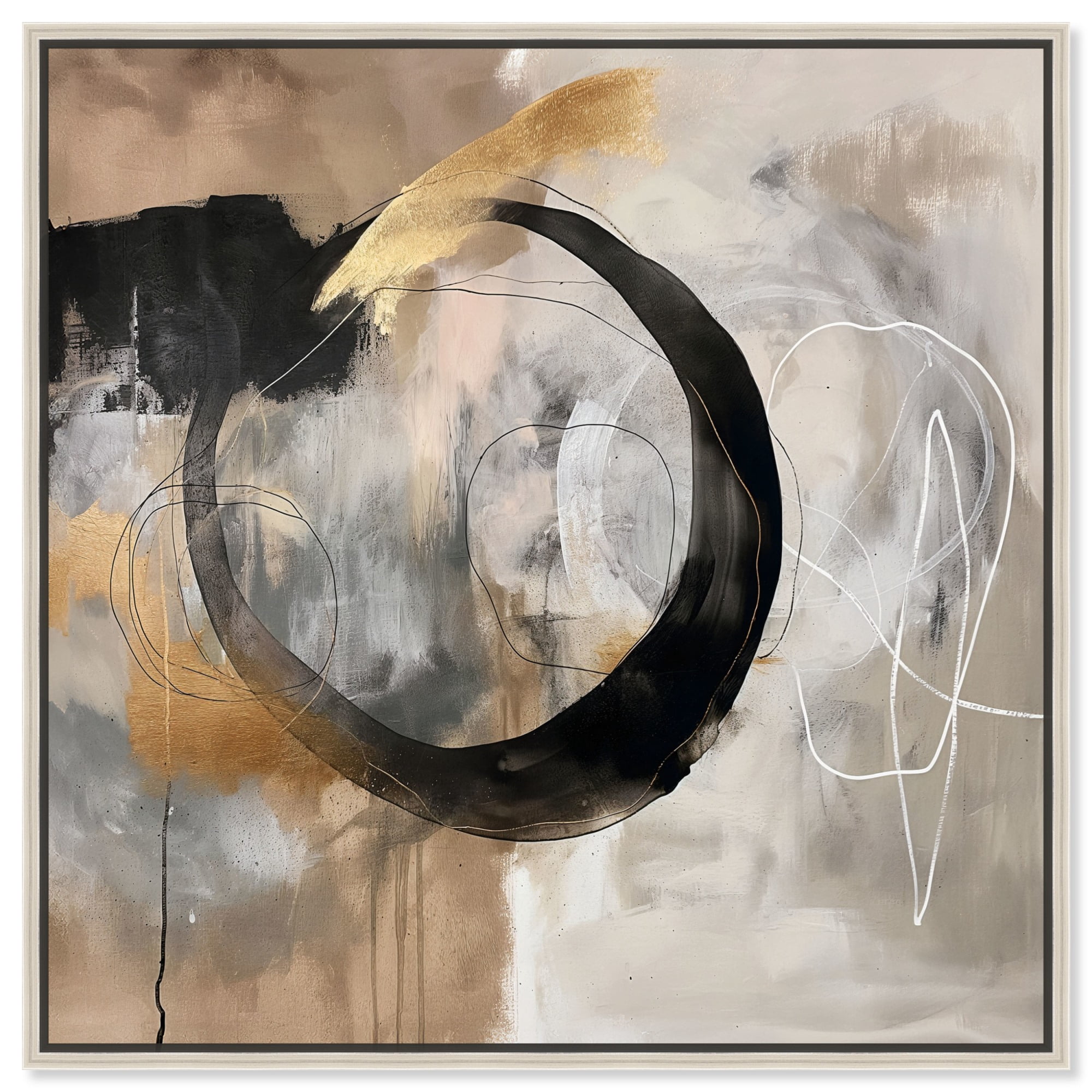Celestial Abyss Canvas Gemstone Abstract Art by Art Remedy, Silver ...