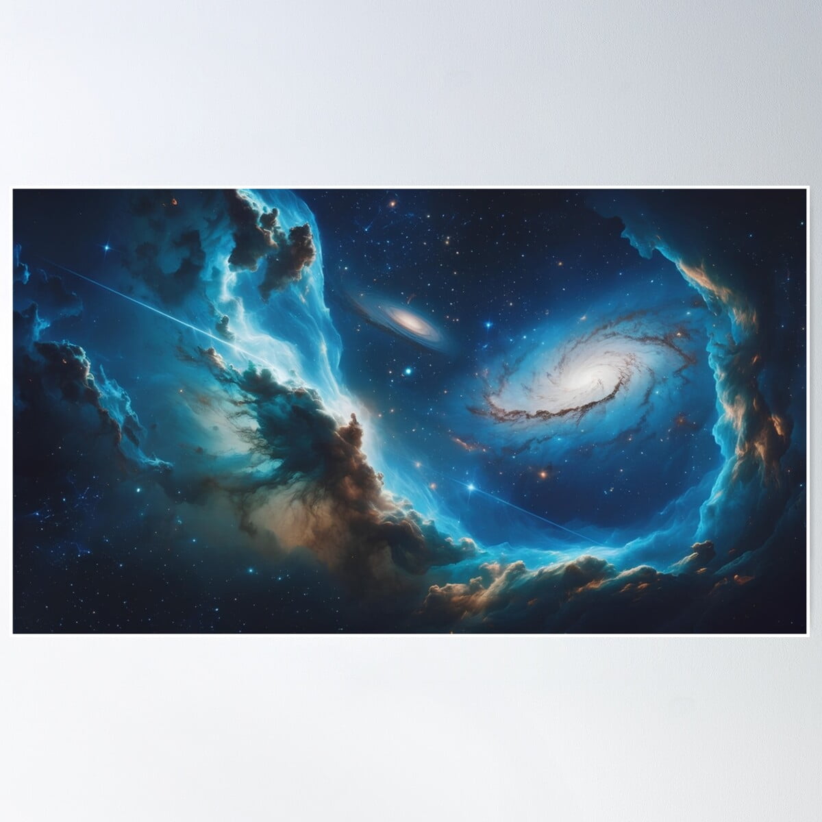 Celestial Abyss: The Blue Infinity Poster Wall Art, Modern Wall Decor For Living Room Bedroom ...