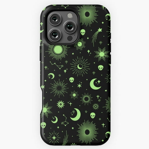 Celestial Aliens Phone Case for iPhone 16 15 14 13 12 11 Pro Max ...