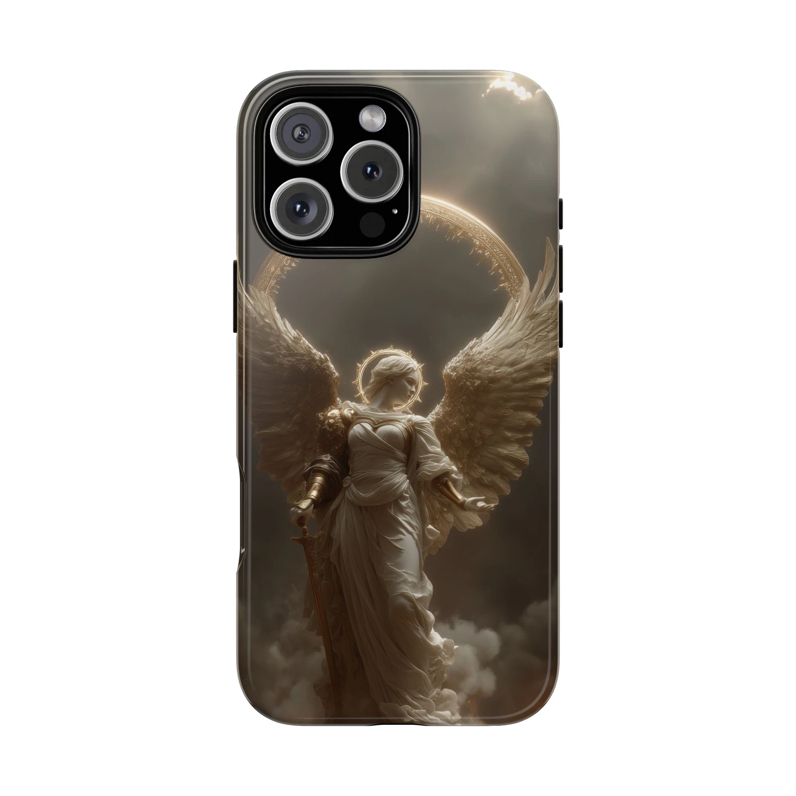 Celestial Angel Wings Decorative Phone Case for iPhone 11 to 17 Series ...