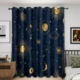 Celestial Astrology Curtains For Living Room , Aesthetic Sun Moon ...