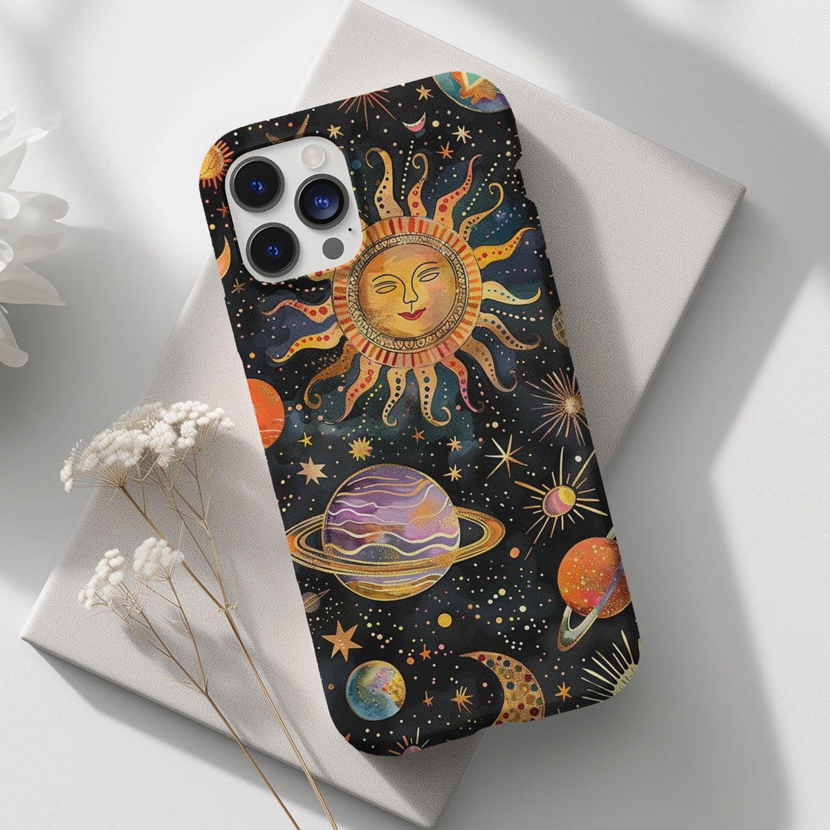 Celestial Astrology Moon Planet Phone Case for 17 16 15 14 13 12 11 Pro Max - Walmart.com